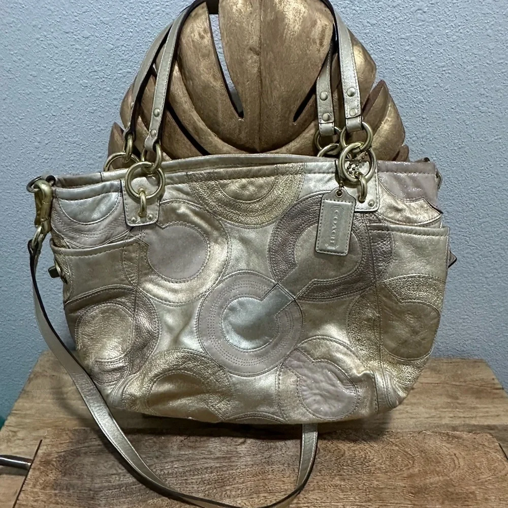 Coach | Bags | Coach Y2k 200s Metallic Patchwork Shoulder Bag With ...